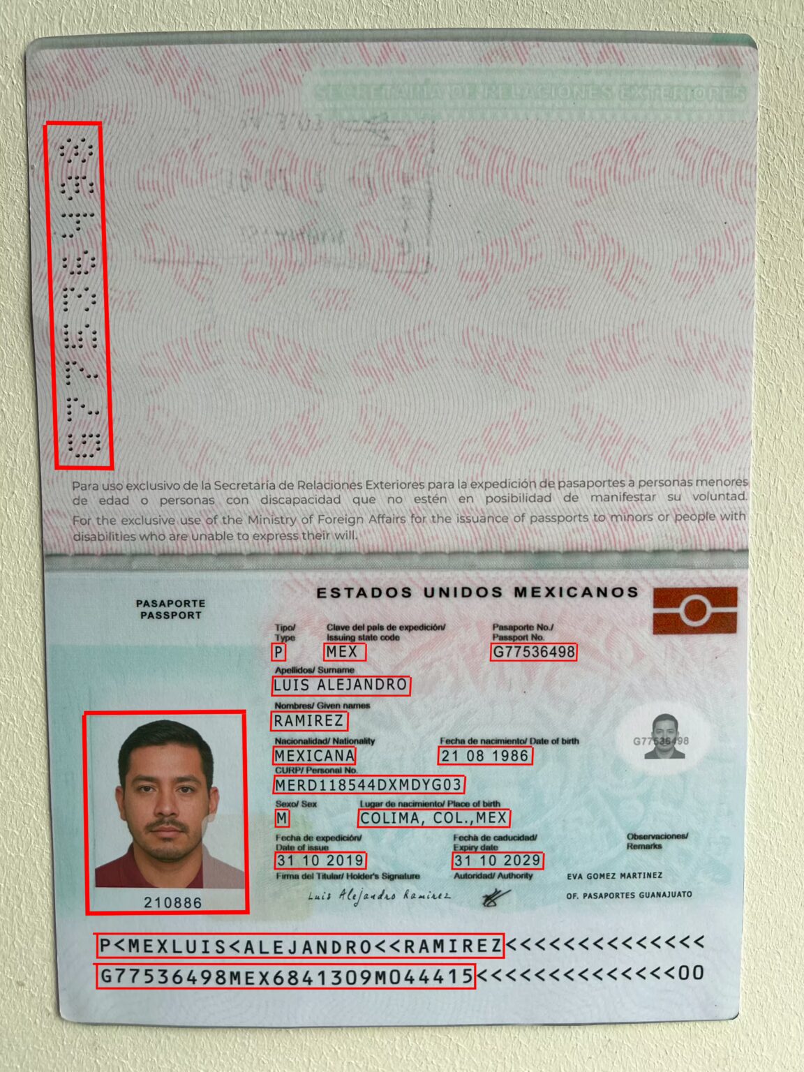 Synthetic Printed Mexican Passports Dataset - unidata.pro